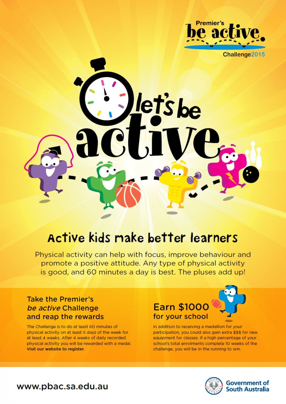 Poster History | Premiers be active Challenge SA